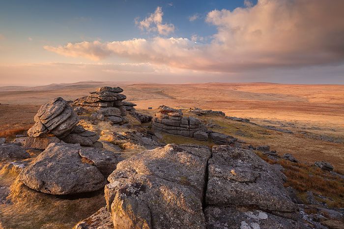 Great Mis Tor Looking North at sunset | Great Mis Tor, Dartmoor